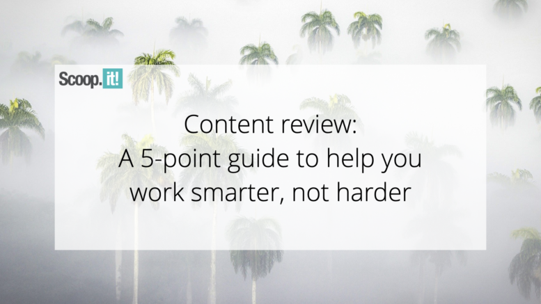 Content Review: a 5-Point Guide to Help You Work Smarter, Not Harder ...